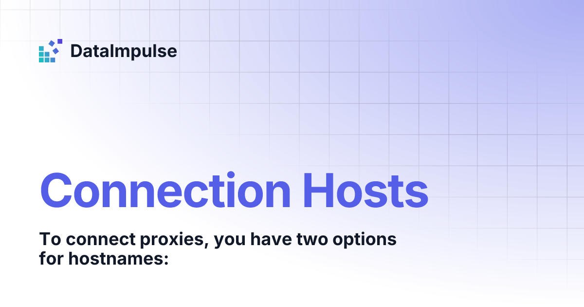 Connection Hosts | DataImpulse