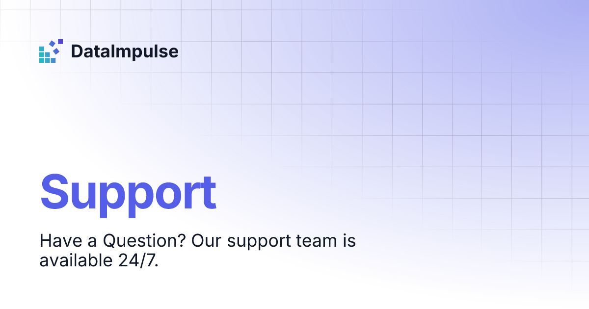 Support | DataImpulse